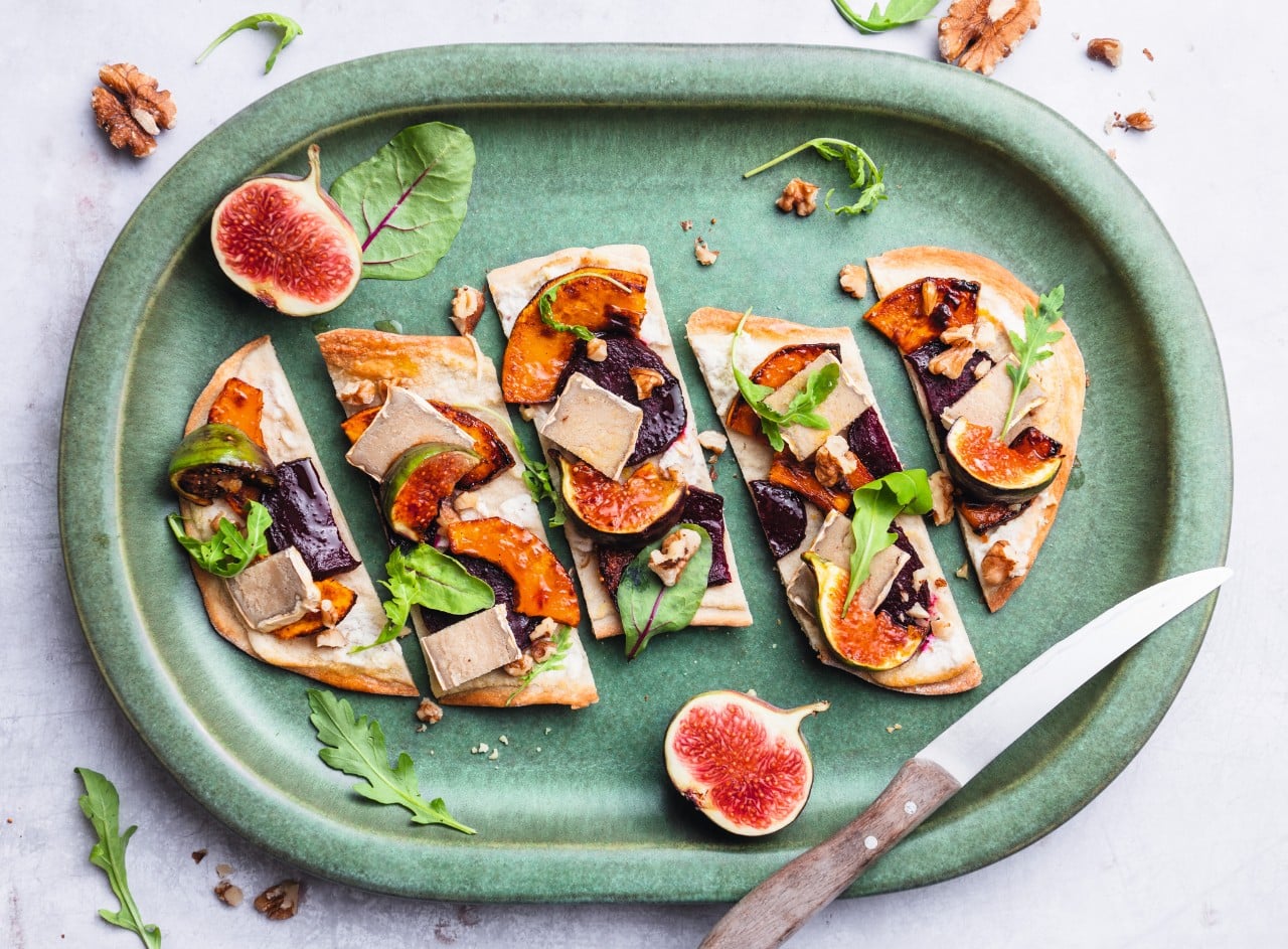 Flammkuchen mit veganem Topping